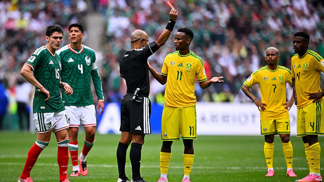 Mexico 2–0 South Africa: Three Red Cards, Two Goals, and One ...